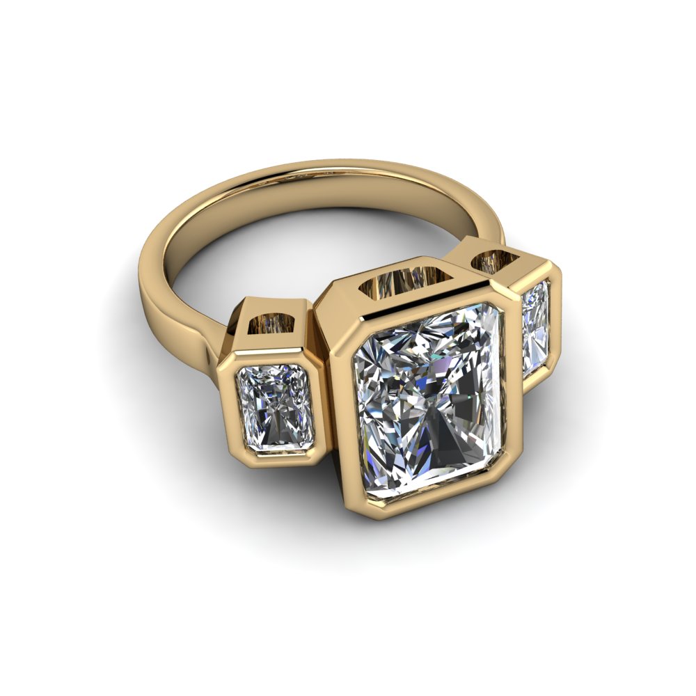 Robin Lab Diamond Engagement Ring Radiant Cut 4ctw – Bel Viaggio Designs, LLC