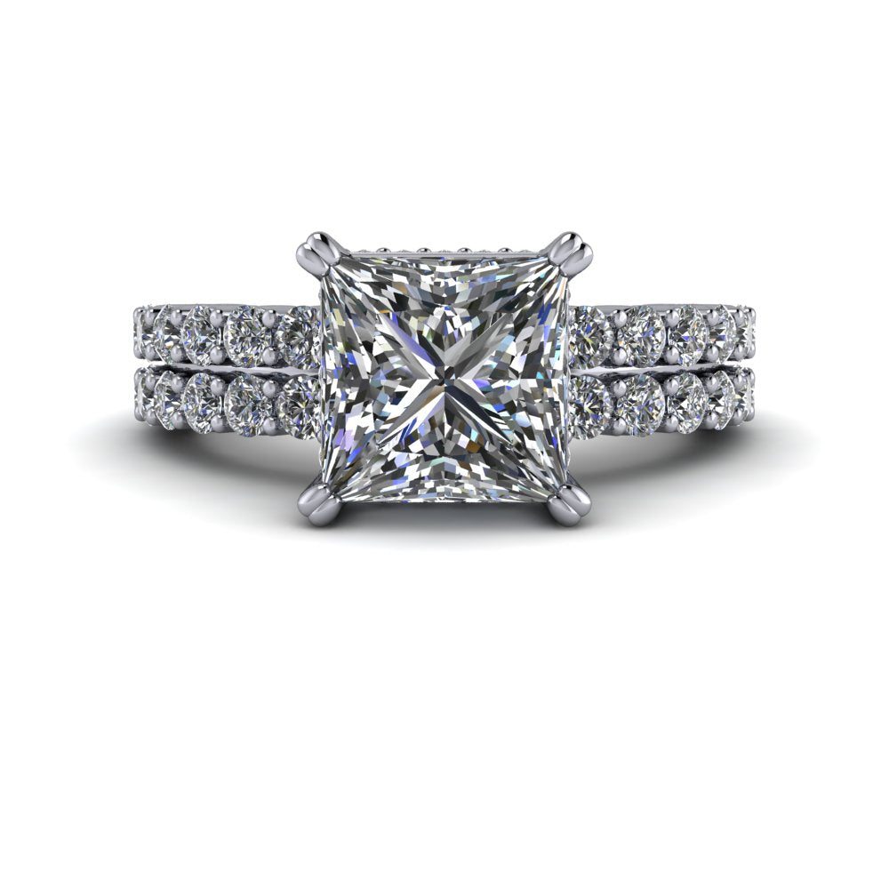 Pringle Princess Cut Lab Diamond Ring 3.12 ctw – Bel Viaggio Designs, LLC