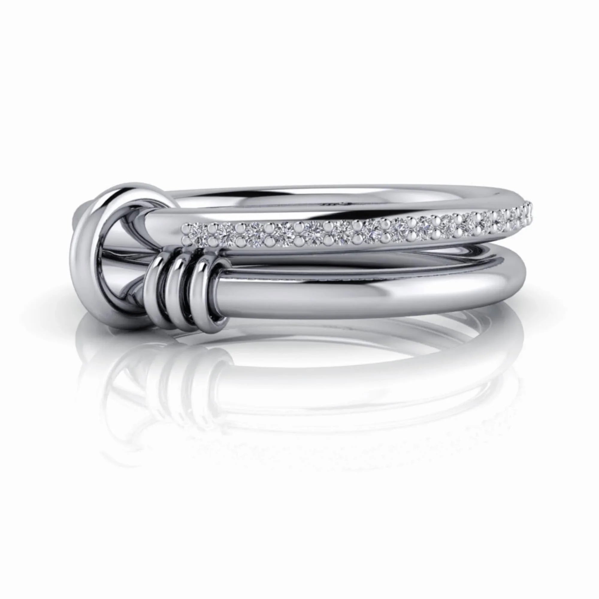 Diamond Connected Rings Custom Made by Bel Viaggio Designs – Bel ...