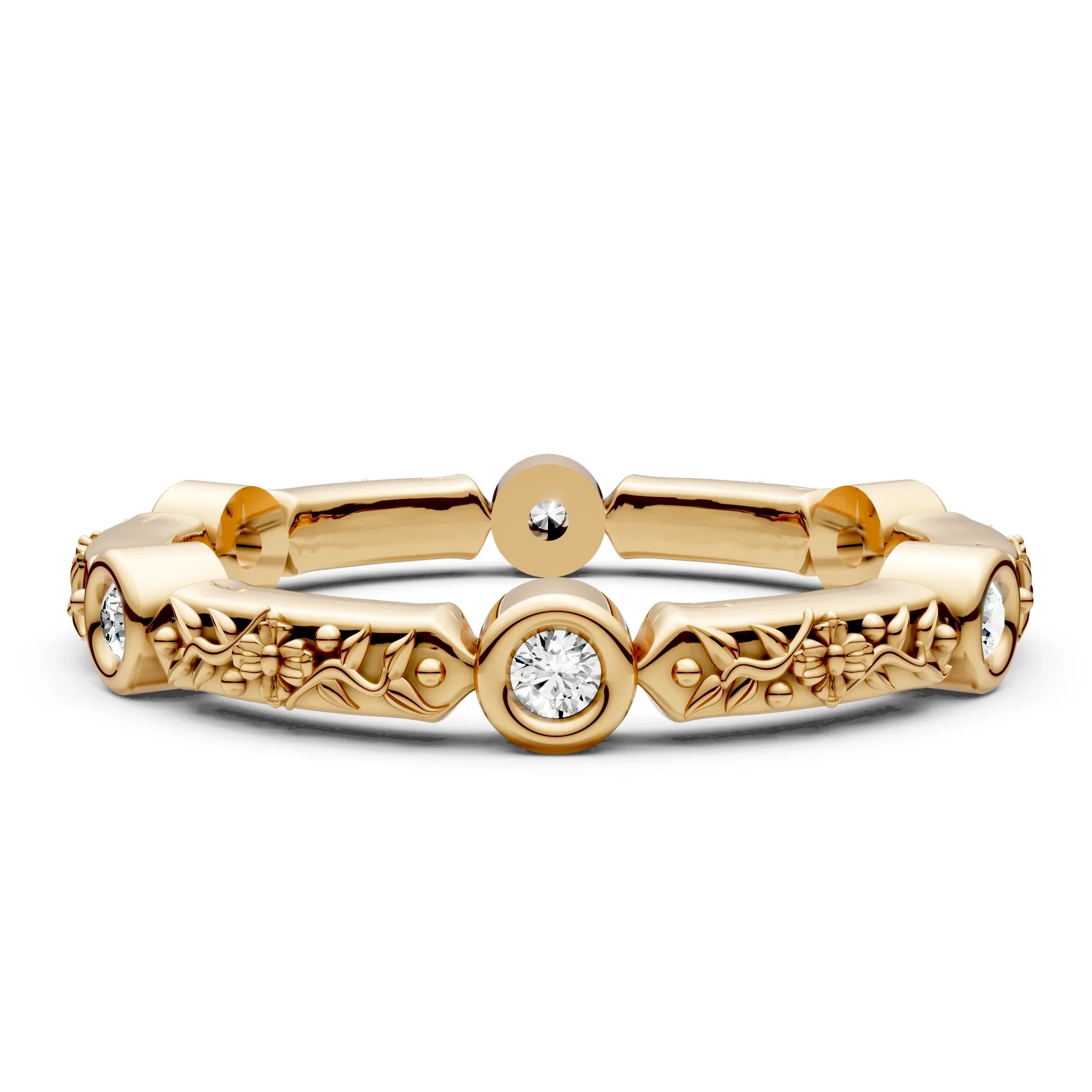 Erin Lab Diamond Victorian Style Wedding Band – Bel Viaggio Designs, LLC