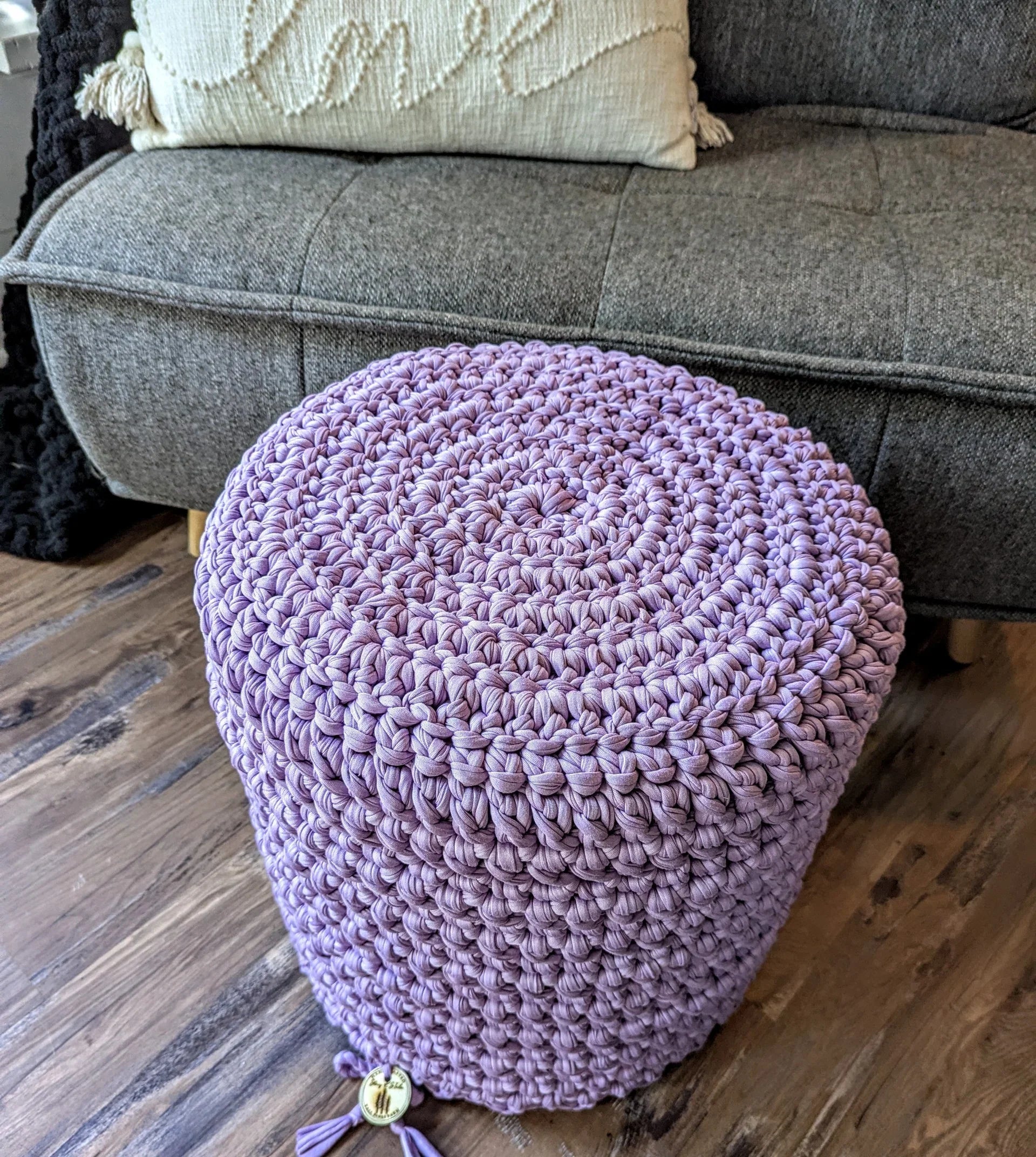 Lavender Sofa Farmhouse Ottoman, Washable Cover – Bel Viaggio Designs, LLC