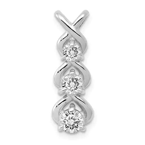 Three Stone Drop Diamond Necklace .56 ctw – Bel Viaggio Designs, LLC